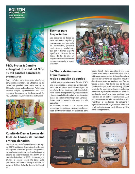 Boletines Informativos – Hospital del Niño Dr. José Renán Esquivel