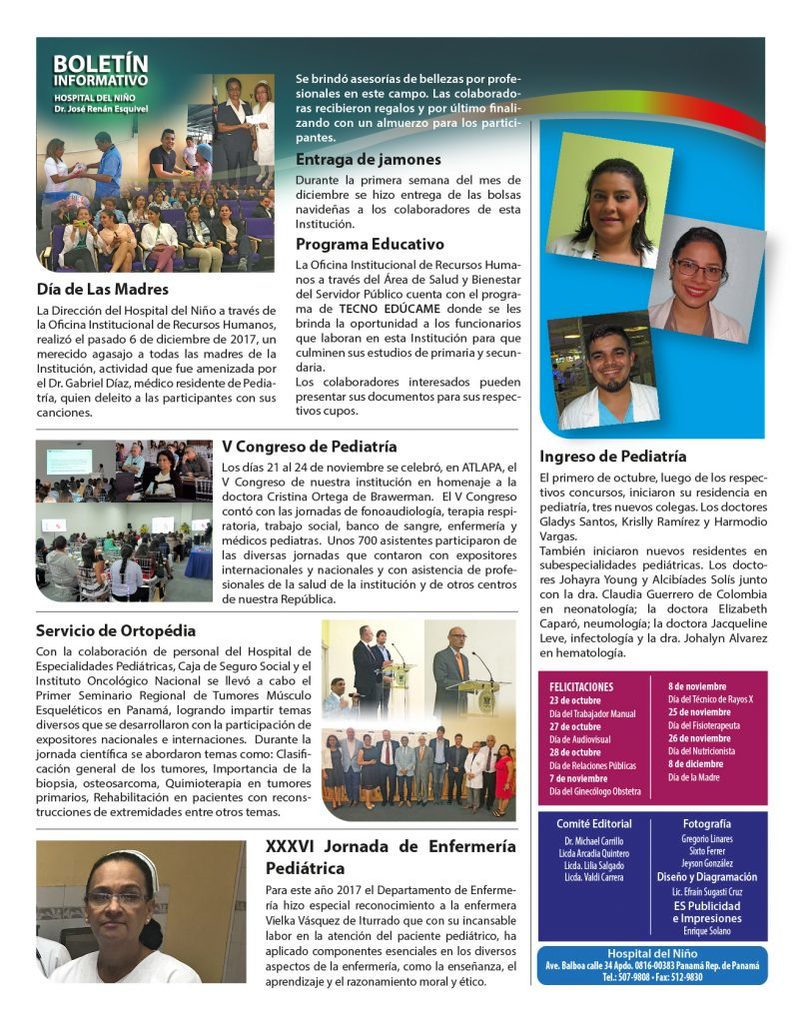 Boletines Informativos – Hospital del Niño Dr. José Renán Esquivel