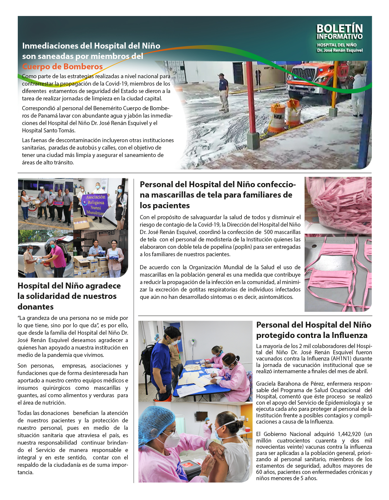 Boletines Informativos – Hospital del Niño Dr. José Renán Esquivel